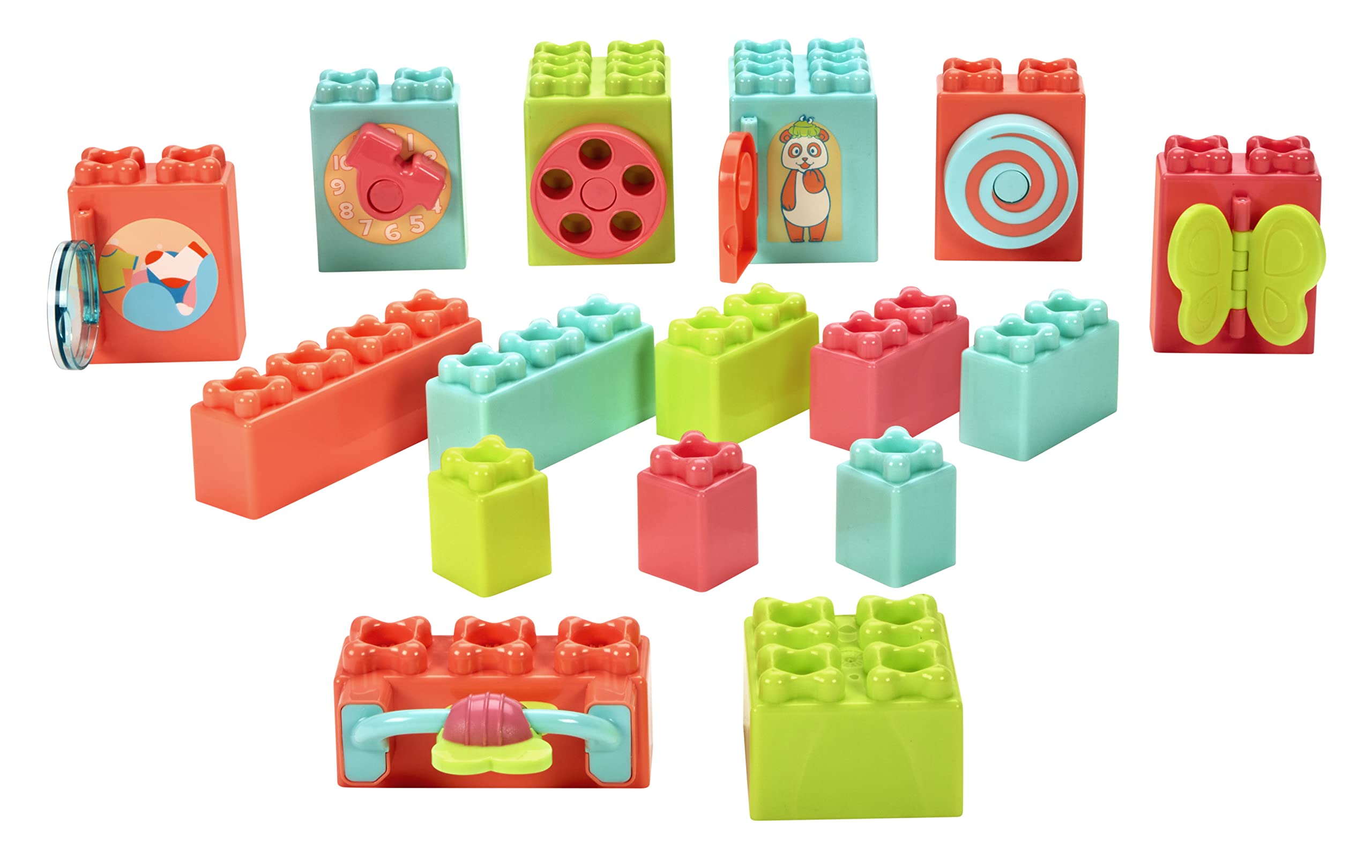 Little Tikes Baby Builders - Explore Together Blocks First Blocks for Babies and Toddlers, Boys and Girls, Easy to Connect, Sensory Play