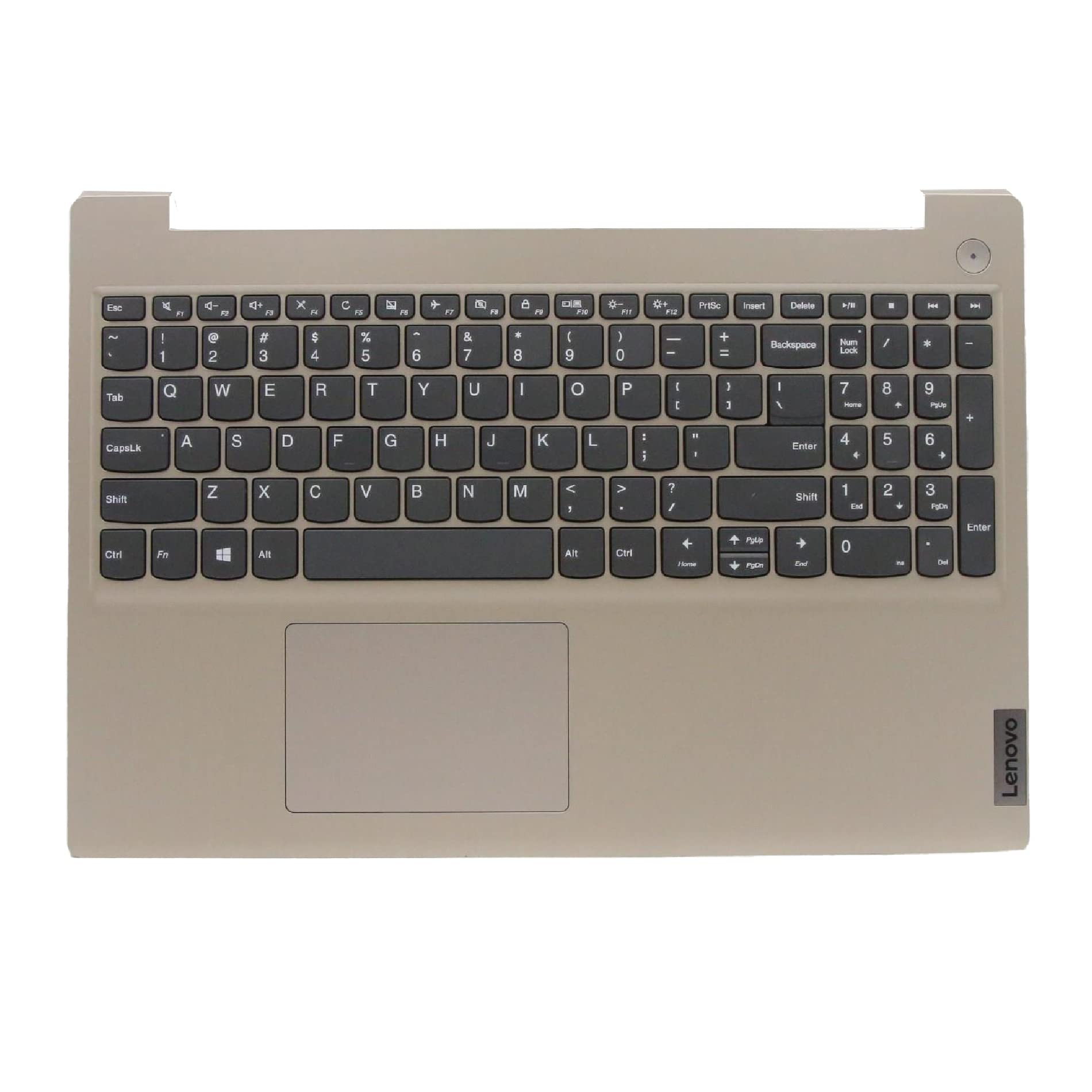 Replacement for Lenovo IdeaPad 3 15IIL05 15IML05 15ADA05 Laptop Upper Case Palmrest Non-Backlit Keyaboard with Touchpad Assembly Part SBB0X77935 5CB0X57656 5CB1D03627 Gold