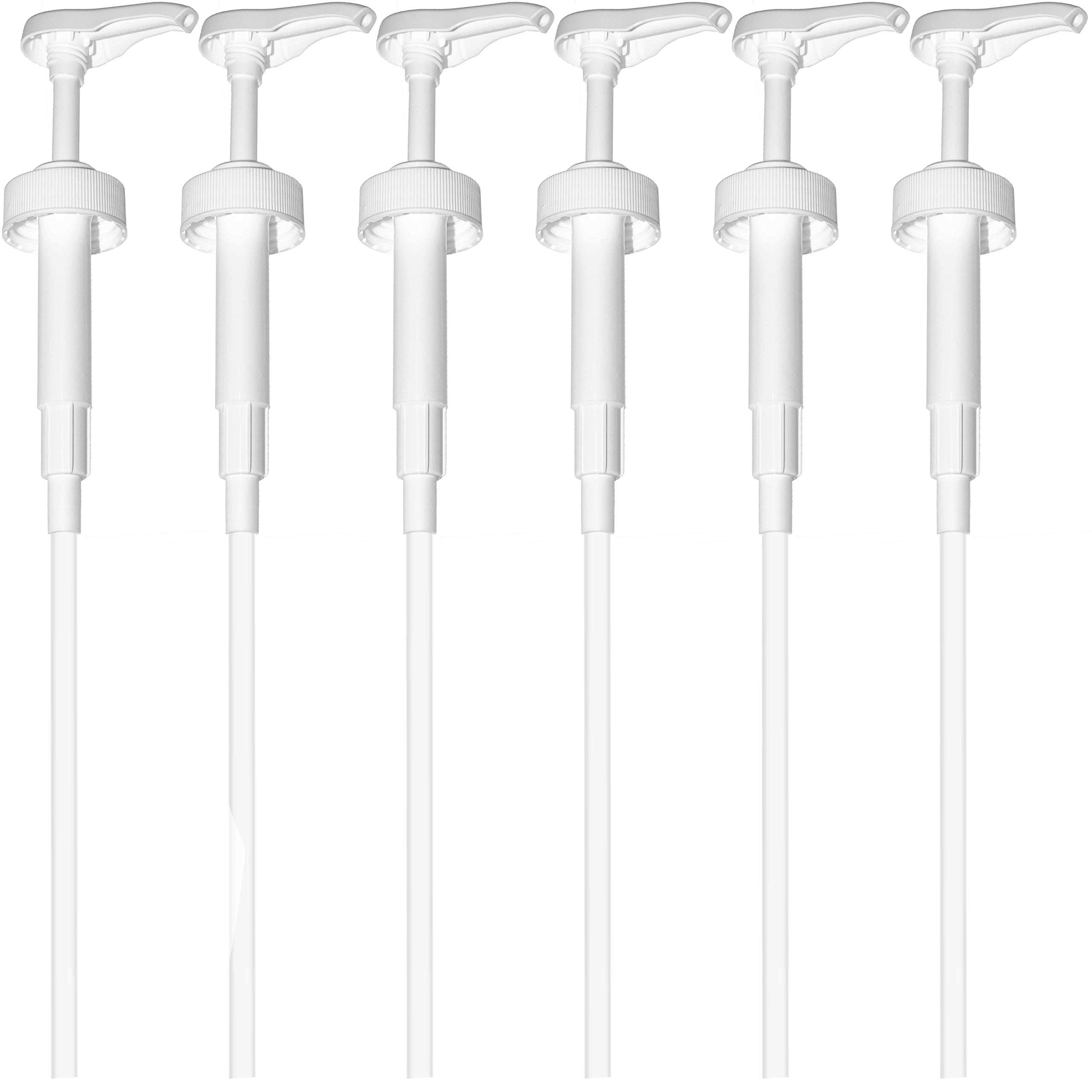 Gallon Pump Dispenser - for Plastic or Glass Bottles – Heavy-Duty Leak Proof for Commercial and Household Use - Plastic Pump for 1 Gallon Jug – Non-BPA Plastic (Pack of 6)