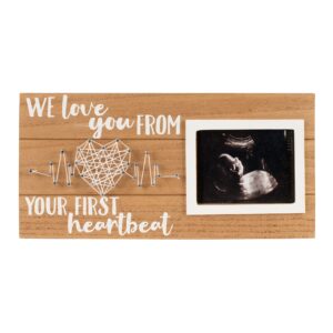 boom moments sonogram picture frame | keepsake baby ultrasound frame | gift for expecting parents | nursery décor | baby gift | we love you from your first heartbeat