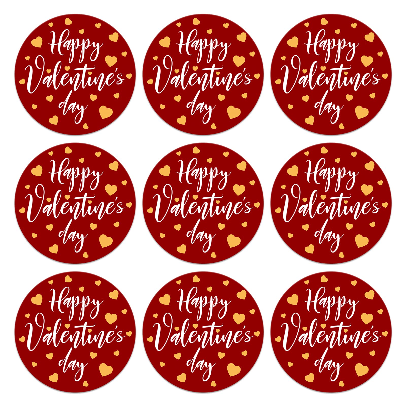 SICOHOME Happy Valentine's Day Stickers 1.5" Valentine's Day Envelope Seals Labels Stickers Valentine's Day Gift Sticker Party Favor Stickers Envelope Seals Sticker for Kids