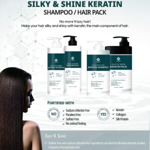 Elabore Silky & Shine KERATIN Shampoo & Pack SET 16.06fl.oz/ 475ml