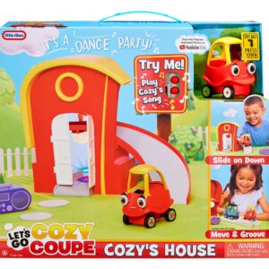 Little Tikes Let’s Go Cozy Coupe Cozy’s House Musical Playset with Lights and Sounds and Cozy Coupe Mini Push and Play Vehicle for Tabletop or Floor Push Play Car Fun for Toddlers, Boys, Girls 3+ Years