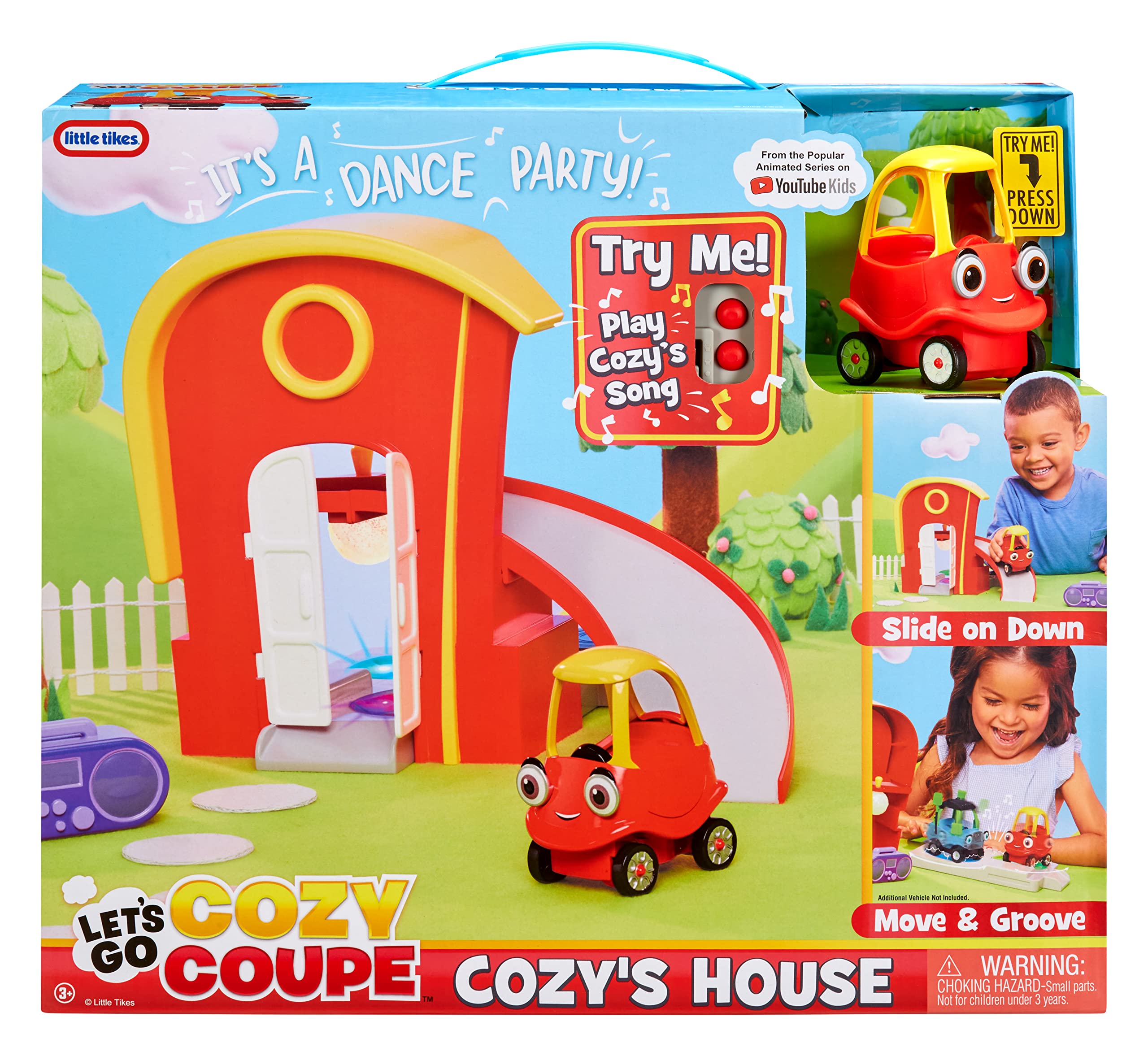 Little Tikes Let’s Go Cozy Coupe Cozy’s House Musical Playset with Lights and Sounds and Cozy Coupe Mini Push and Play Vehicle for Tabletop or Floor Push Play Car Fun for Toddlers, Boys, Girls 3+ Years