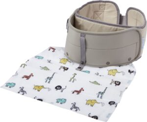 primo lapbaby - ergonomic, adjustable, and portable infant seating aid for travel, feeding, and working from home with animal print drop cloth