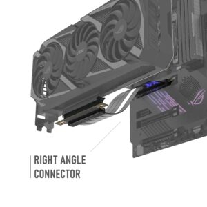 EZDIY-FAB PCIE Gen 4 16x Extreme Flexible, High Speed Riser Cable PCI Express 4.0 Port GPU Extension Card-Right Angle Connector [7.87in/20cm]