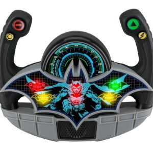 eKids Batman Batmobile Toy Steering Wheel for Kids, Toddler Toy with Sound Effects for Fans of Batman Toys for Boys