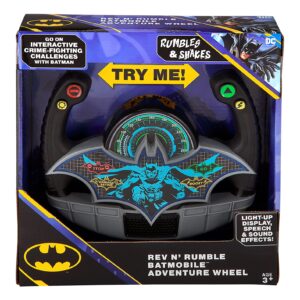 eKids Batman Batmobile Toy Steering Wheel for Kids, Toddler Toy with Sound Effects for Fans of Batman Toys for Boys