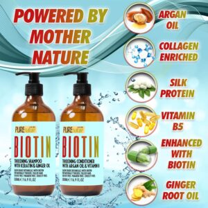 PURE NATURE Biotin Shampoo and Conditioner Set and Biotin Hair Mask