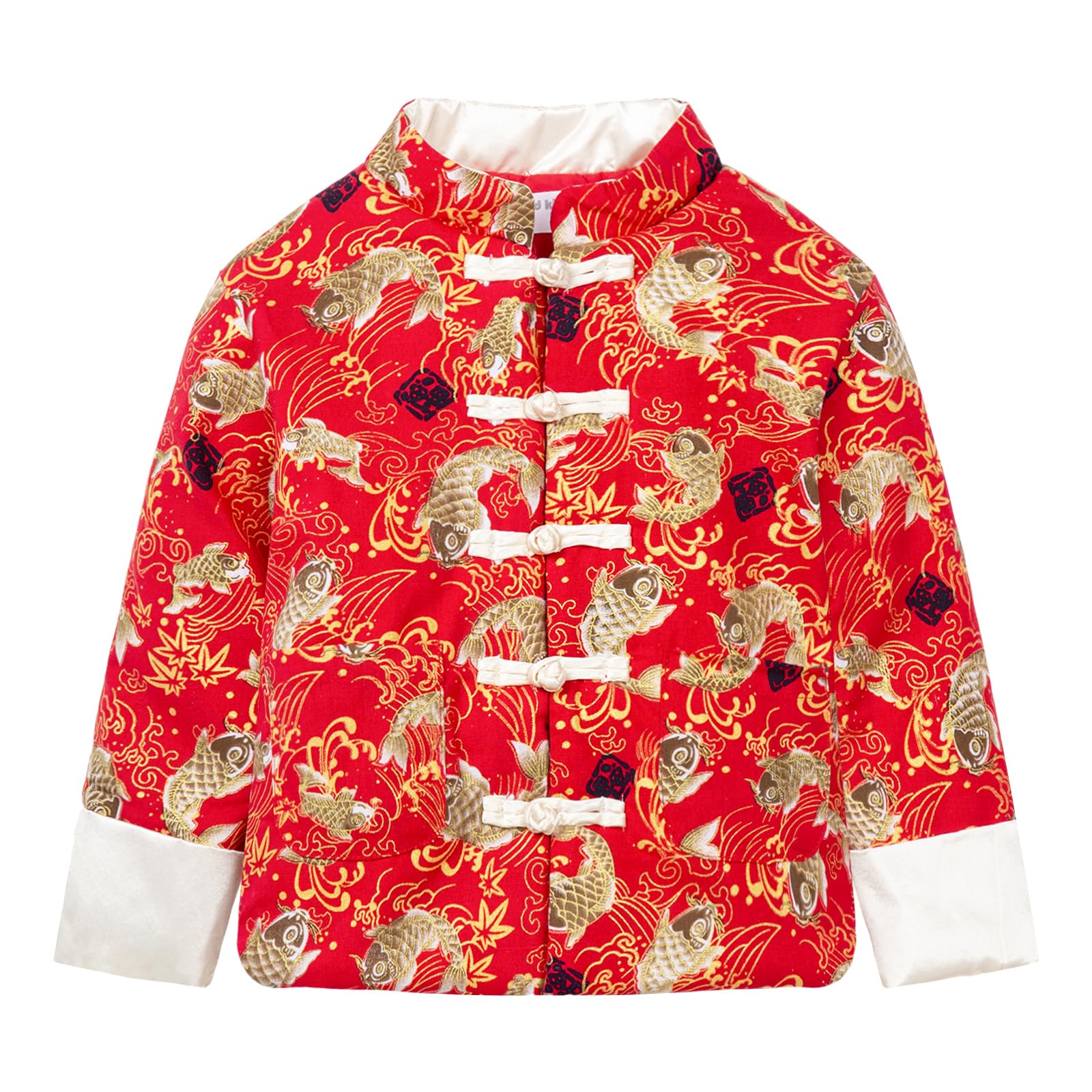 Mud Kingdom Baby Boys Tang Jacket Chinese New Year Traditional Retro Koi Red 18-24 Months