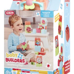 Little Tikes Baby Builders - Explore Together Blocks First Blocks for Babies and Toddlers, Boys and Girls, Easy to Connect, Sensory Play