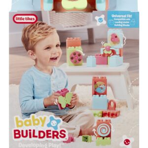 Little Tikes Baby Builders - Explore Together Blocks First Blocks for Babies and Toddlers, Boys and Girls, Easy to Connect, Sensory Play