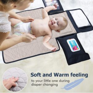 ORMAIE Ormaie Portable Diaper Changing Pad, Portable Changing Mat for Newborn Girl and Boy Navy