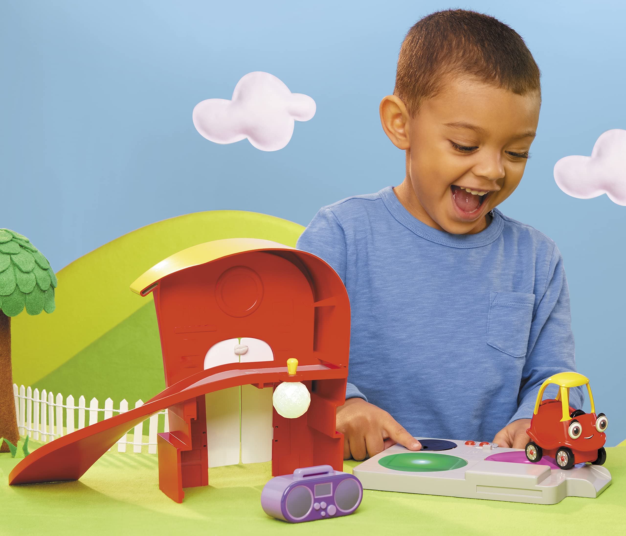 Little Tikes Let’s Go Cozy Coupe Cozy’s House Musical Playset with Lights and Sounds and Cozy Coupe Mini Push and Play Vehicle for Tabletop or Floor Push Play Car Fun for Toddlers, Boys, Girls 3+ Years