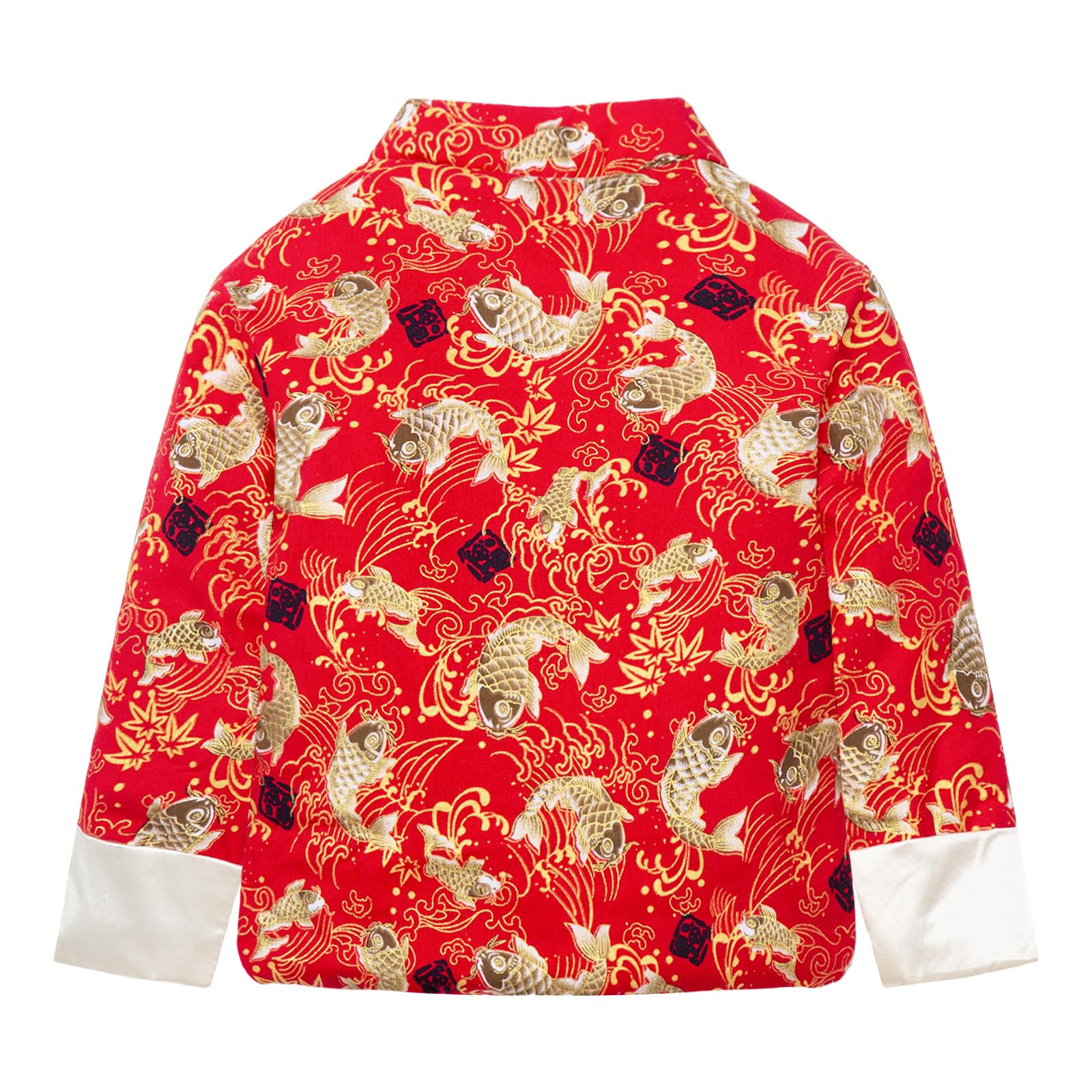 Mud Kingdom Baby Boys Tang Jacket Chinese New Year Traditional Retro Koi Red 18-24 Months