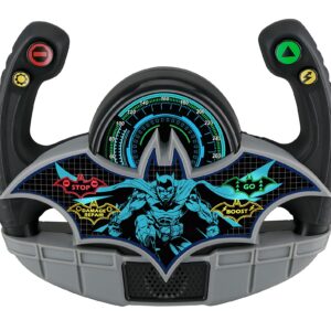 eKids Batman Batmobile Toy Steering Wheel for Kids, Toddler Toy with Sound Effects for Fans of Batman Toys for Boys