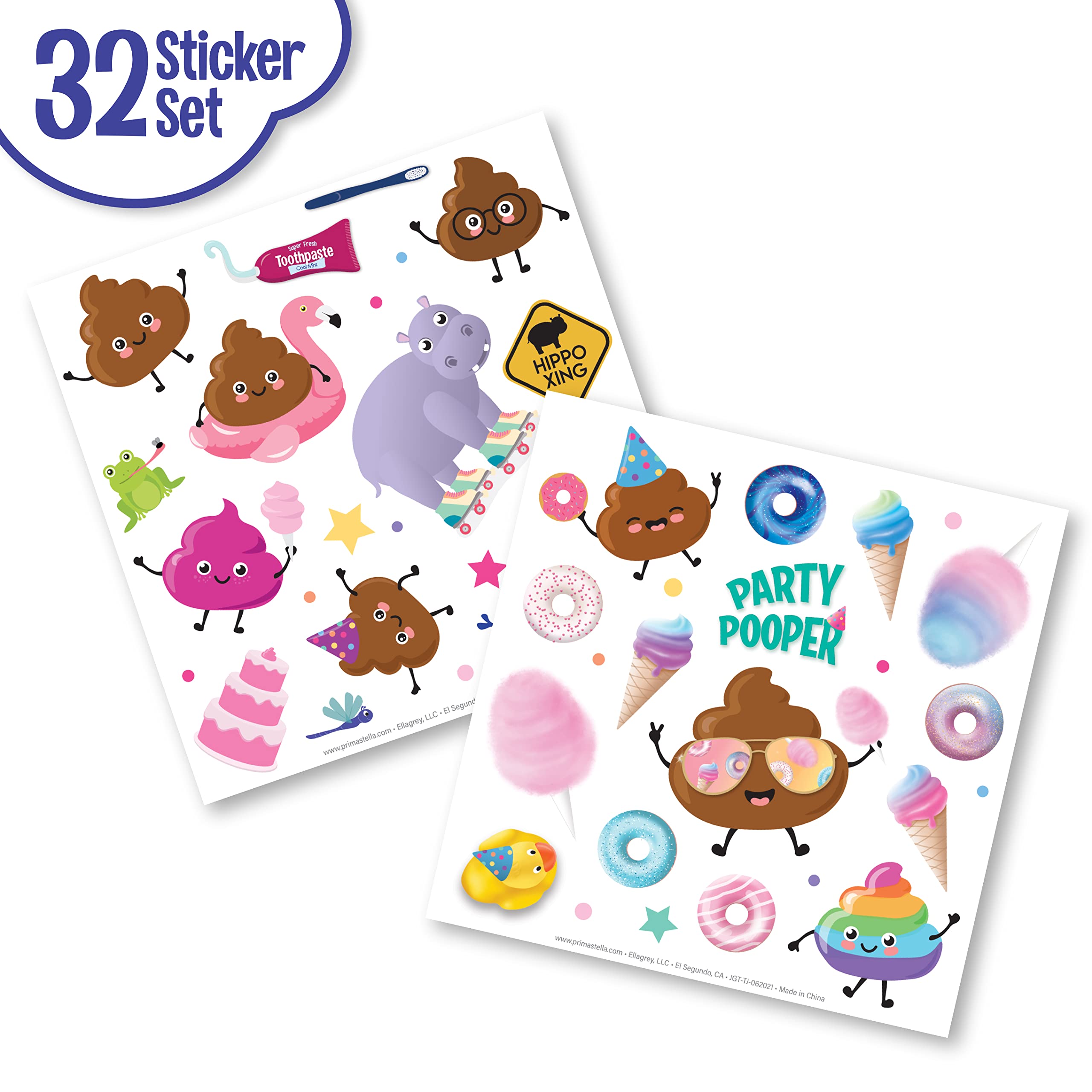 Poop Party Potty Training Adventure Book and Sticker Set to Get Kids Excited About Toilet Training