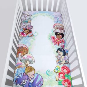 Baby Titi - Mermaid and Alice in Wonderland Crib Sheets for Girls Bundle