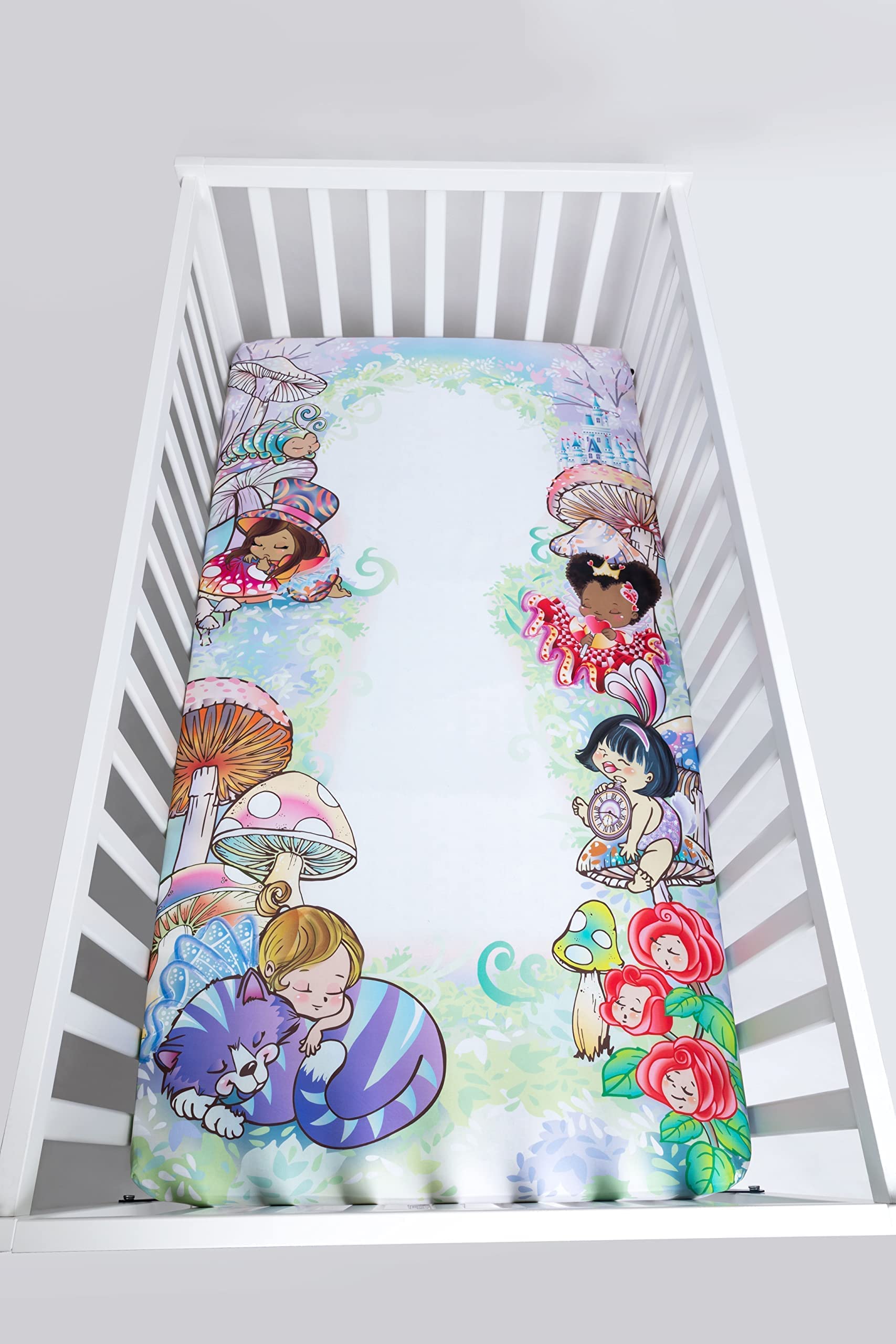 Baby Titi - Mermaid and Alice in Wonderland Crib Sheets for Girls Bundle