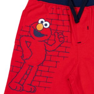 Sesame Street Elmo Grover Oscar The Grouch Baby Boys French Terry 3 Pack Shorts Blue/Grey/Red 18 Months