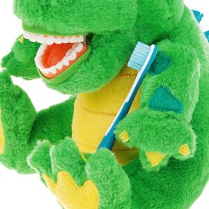 StarSmilez Tooth Brushing Allie Gator Bundle Help Kids Brush Their Teeth Moon and Stars Easy Grip toothbrushes Story Book Plus Download of Matching Dental Health Activities