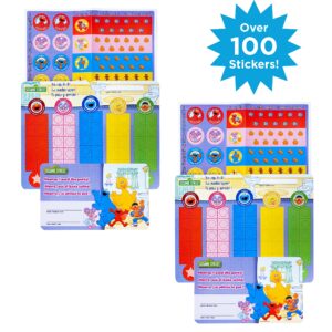 Sesame Street Potty Training Stickers Rewards Kit for Kids Learning to Use The Toilet, Multicolor, 2 Piece