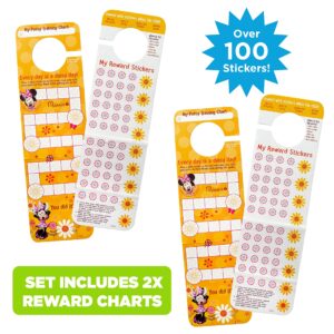 Disney's Minnie Mouse Potty Training Stickers Rewards Kit for Kids Learning to Use The Toilet, Orange, 2 Piece