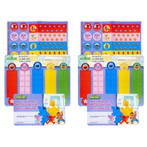 sesame street potty training stickers rewards kit for kids learning to use the toilet, multicolor, 2 piece