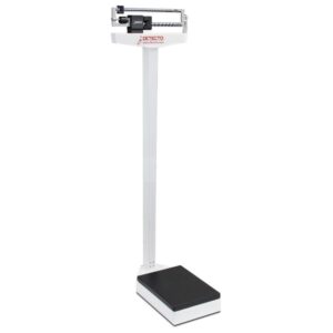 detecto 437 mechanical physician scale without height rod - die-cast beam with black aluminum insert - rigid construction with precise results, eye-level display - 450lbs x 4 oz capacity