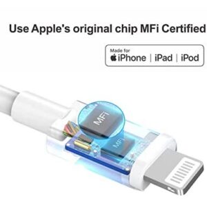 PEAPOLET iPhone Charger Cable, [Apple MFi Certified] USB-A to Lightning Cord Fast iPhone Charger Cable Compatible iPhone 14/13/12/11 Pro Max Xs X XR 8 7 iPad iPod 3.3FT 2 Pack