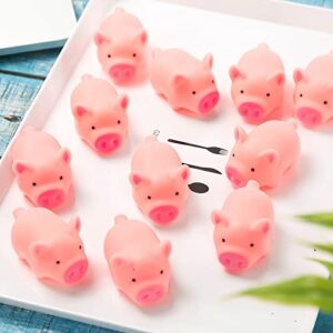 Fessal Pig Bath Toy, Mini Rubber Pigs for Kids, Baby Bath Toy, 20PCS