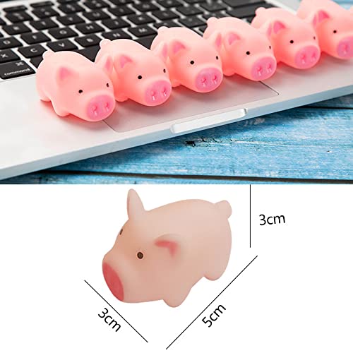 Fessal Pig Bath Toy, Mini Rubber Pigs for Kids, Baby Bath Toy, 20PCS