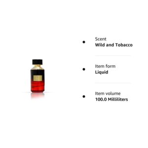 Paris Corner WILD AND TOBACCO EMIR Perfume EDP 3.4Fl Oz with 8ml L'Fumes Roll-On Layering Perfume Oil UNISEX - EDP and Oil Combo