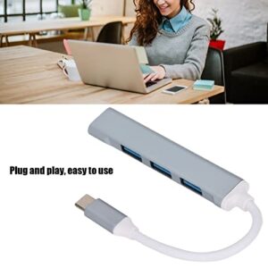 USB Hub, USB Docking Station Light Weight 4 in 1 Stable Data Transmission Speed for Keyboard for Printer for Tablet(Grey)