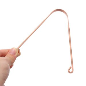 Froiny 1pc Copper Tongue Clean Scraper Not-Gagging Design Metal Tongue Cleaner Unisex Tongue Toothbrush Dental Oral Care Tool