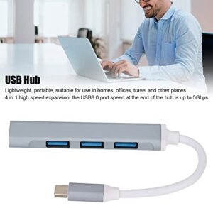 USB Hub, USB Docking Station Light Weight 4 in 1 Stable Data Transmission Speed for Keyboard for Printer for Tablet(Grey)