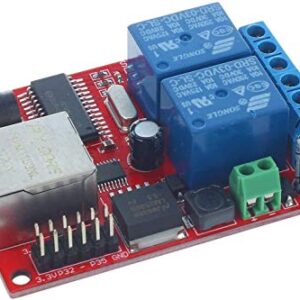 ZYM119 LAN Ethernet 2-Way Relay Board Delay Switch TCP/UDP Controller Module Web Server Computer Circuit Board