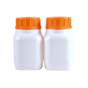 isolab wide mouth hdpe reagent bottle, leak proof, sample sealing liquid storage container, 2 pcs, wet or dry product storage (250ml/8.45oz)