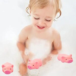 Fessal Pig Bath Toy, Mini Rubber Pigs for Kids, Baby Bath Toy, 20PCS