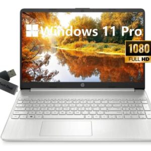 HP 15 Business Laptop Computer, 11th Gen Intel Core i5-1135G7, 15.6" FHD IPS Display, Windows 11 Pro, 16GB RAM, 512GB SSD, AC Smart pin, Wi-Fi, Bluetooth, HDMI, Tech Deal USB