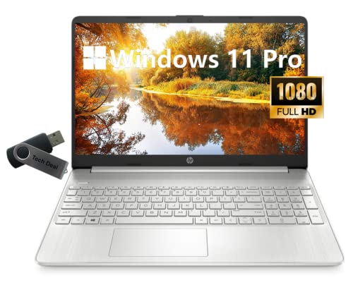 HP 15 Business Laptop Computer, 11th Gen Intel Core i5-1135G7, 15.6" FHD IPS Display, Windows 11 Pro, 16GB RAM, 512GB SSD, AC Smart pin, Wi-Fi, Bluetooth, HDMI, Tech Deal USB