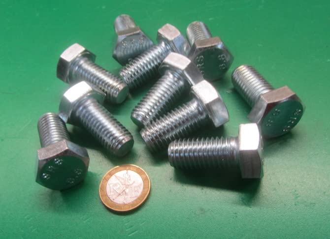 Class 8.8 Zinc Steel Bolts FT M14 x 2 mm x 30 mm Long 10 pcs