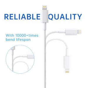 PEAPOLET iPhone Charger Cable, [Apple MFi Certified] USB-A to Lightning Cord Fast iPhone Charger Cable Compatible iPhone 14/13/12/11 Pro Max Xs X XR 8 7 iPad iPod 3.3FT 2 Pack