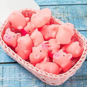 Fessal Pig Bath Toy, Mini Rubber Pigs for Kids, Baby Bath Toy, 20PCS