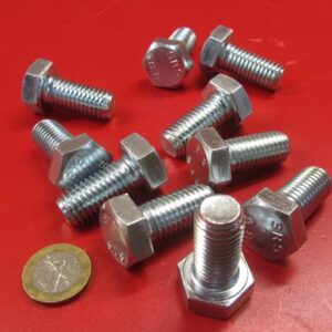 Class 8.8 Zinc Steel Bolts FT M14 x 2 mm x 30 mm Long 10 pcs