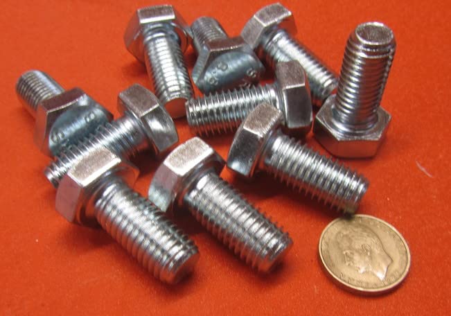 Class 8.8 Zinc Steel Bolts FT M14 x 2 mm x 30 mm Long 10 pcs