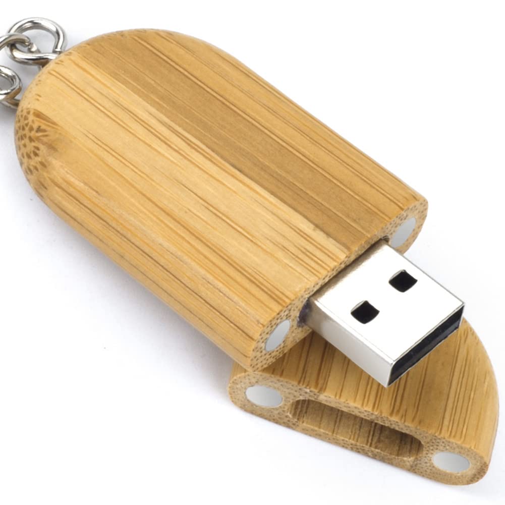 64GB Wooden USB Flash Drive, Leizhan Novelty Wood Picture Stick Memory Stick Data Storage Pen Drive Thumb Drive for Wedding/Anniversary/Personal Gift