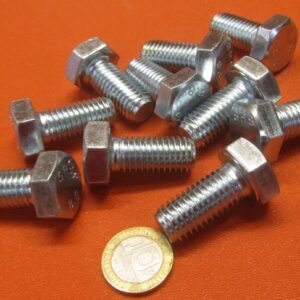 Class 8.8 Zinc Steel Bolts FT M14 x 2 mm x 30 mm Long 10 pcs