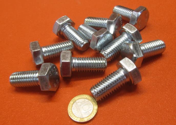 Class 8.8 Zinc Steel Bolts FT M14 x 2 mm x 30 mm Long 10 pcs