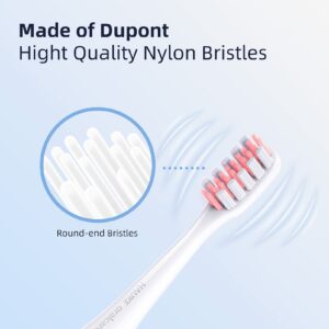 Hauke 3Pcs Electric Toothbrush Heads, Hauke Replacement Brush Heads for All Hauke Electric Toothbrushes, Dupont Bristles, One Pack with 3Pcs Inside(Pink)